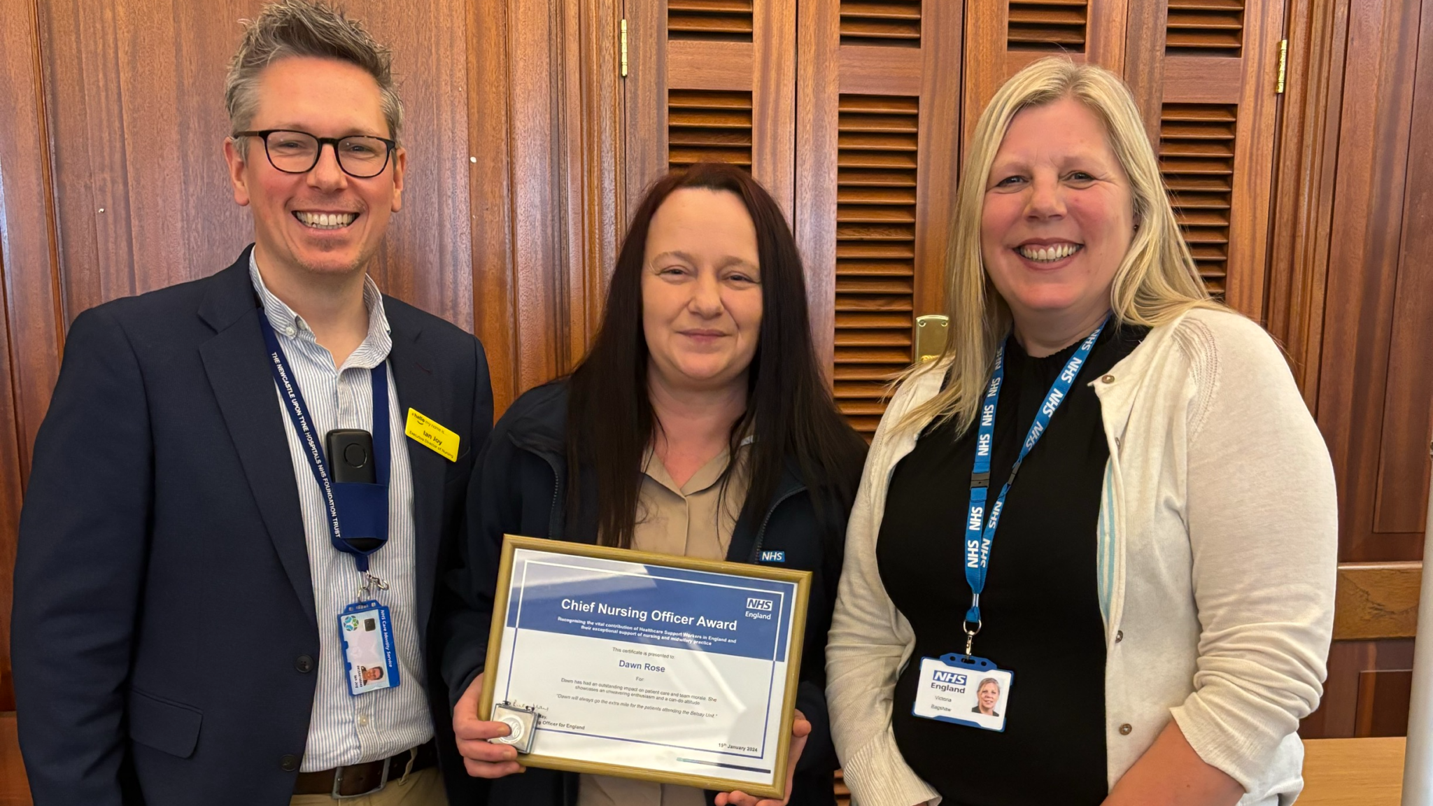 Chief Nursing and Midwifery Officer awards for four exceptional support ...